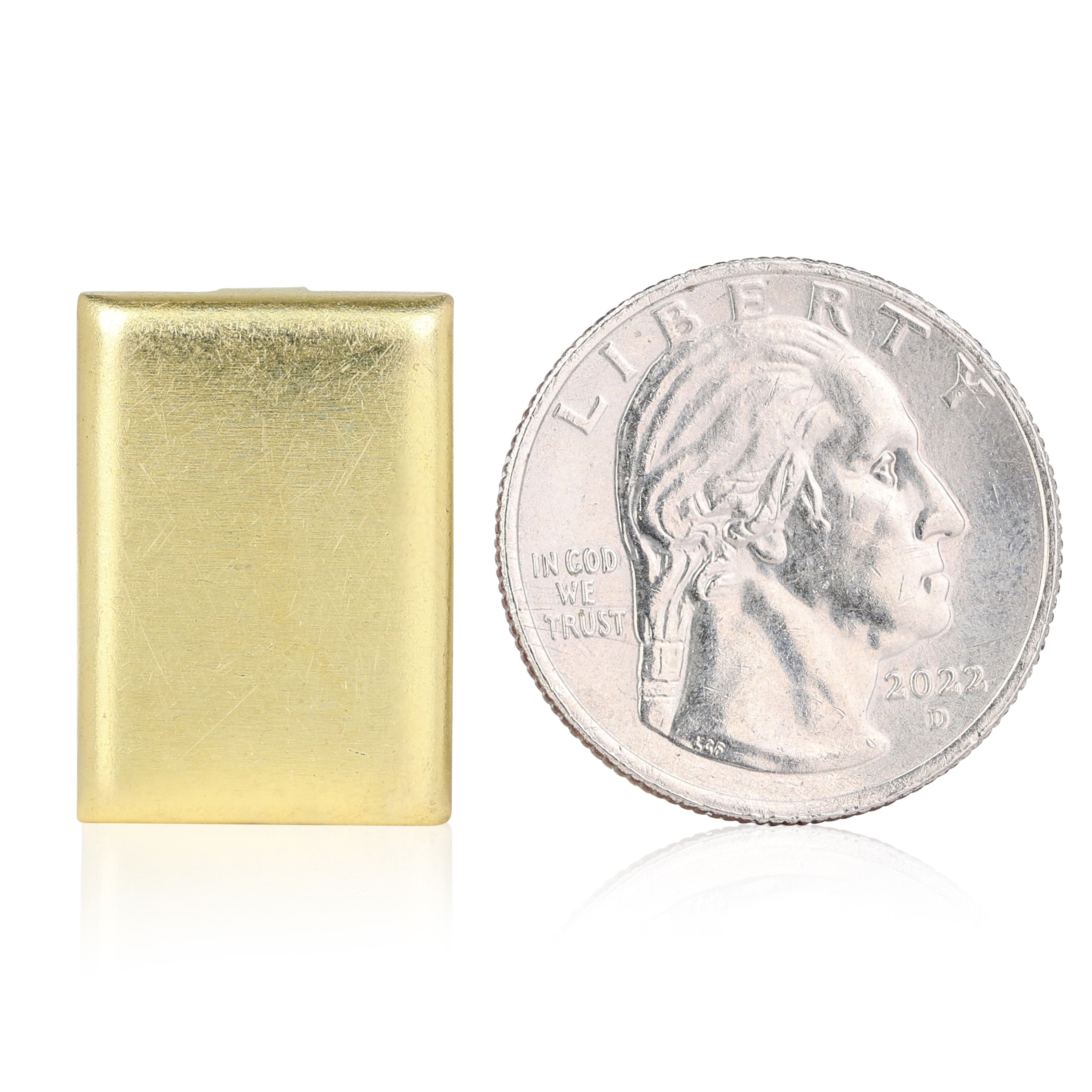 Large Rectangle Brass Studs