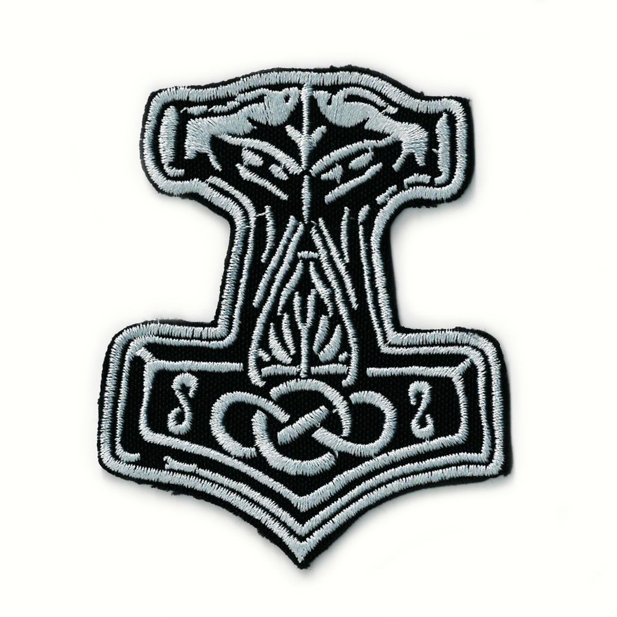 Norse Hammer patch - a depiction of Norse mythology hammer